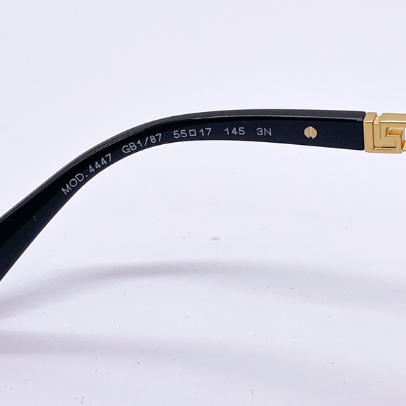 Versace | Accessories | New Ve4447 Gb87 Versace Black Gold Sunglasses ...